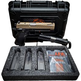 LFA Apollo 11 Combo Kit 9mm FDE 5" and Black 4.15" Slides 1x17rd Mag ...