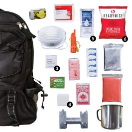 ReadyWise 64-Piece Survival Backpack Black | Prepper Gun Shop