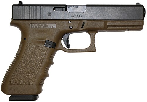 Glock 17 Gen 3 FDE frame/ Black slide (2) 17rd mags PI1750203D