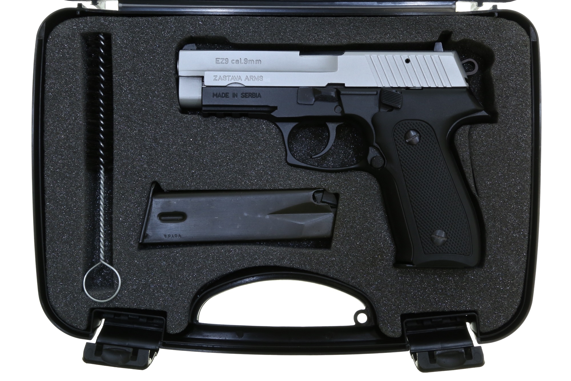 Zastava EZ9 9mm Pistol Matte Chrome Slide 4.25" Barrel 15rd